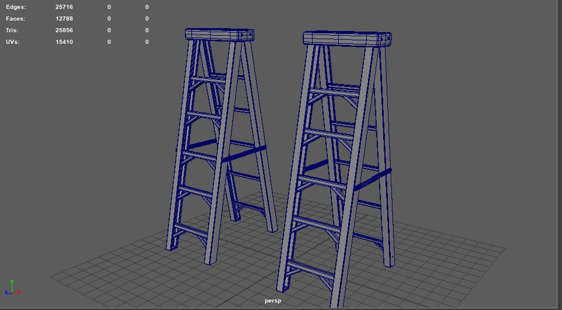 3D Model Double Sided Ladder 3D Model - TurboSquid 2368601