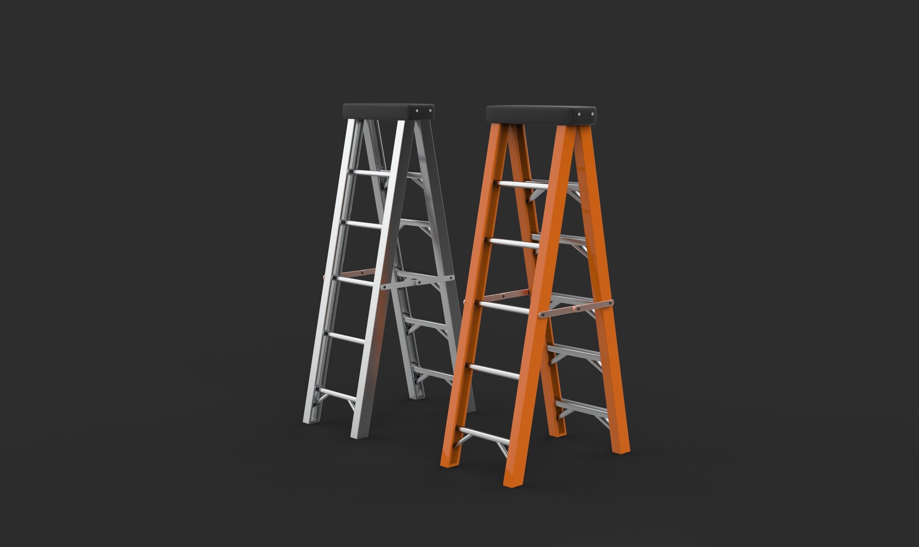 3D Model Double Sided Ladder 3D Model - TurboSquid 2368601