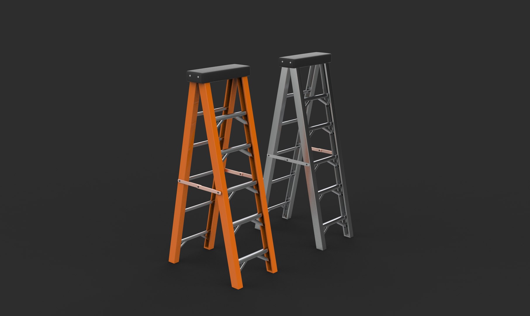 3D Model Double Sided Ladder 3D Model - TurboSquid 2368601