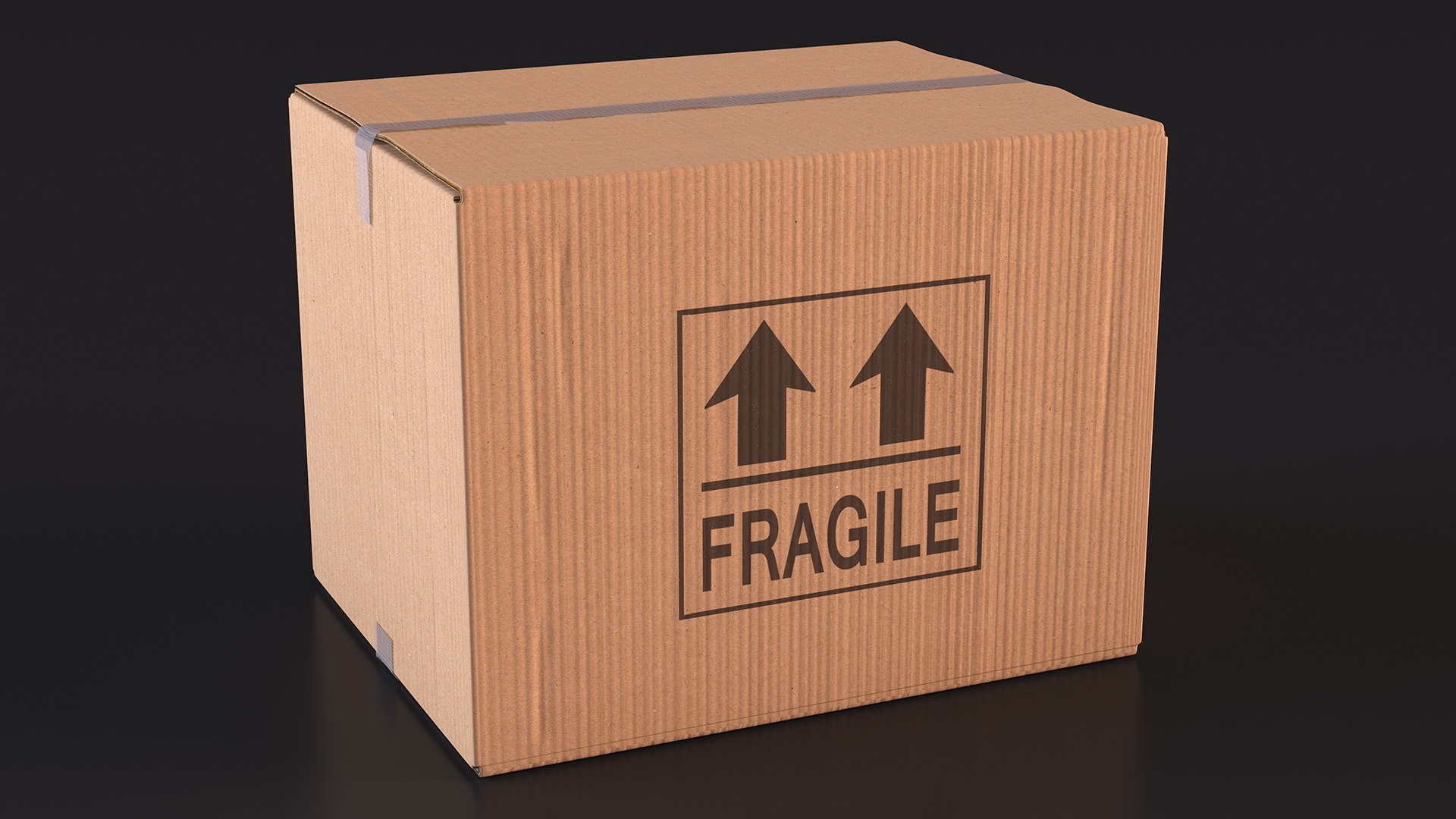 Fragile Cardboard Box 3D Model - TurboSquid 2216645