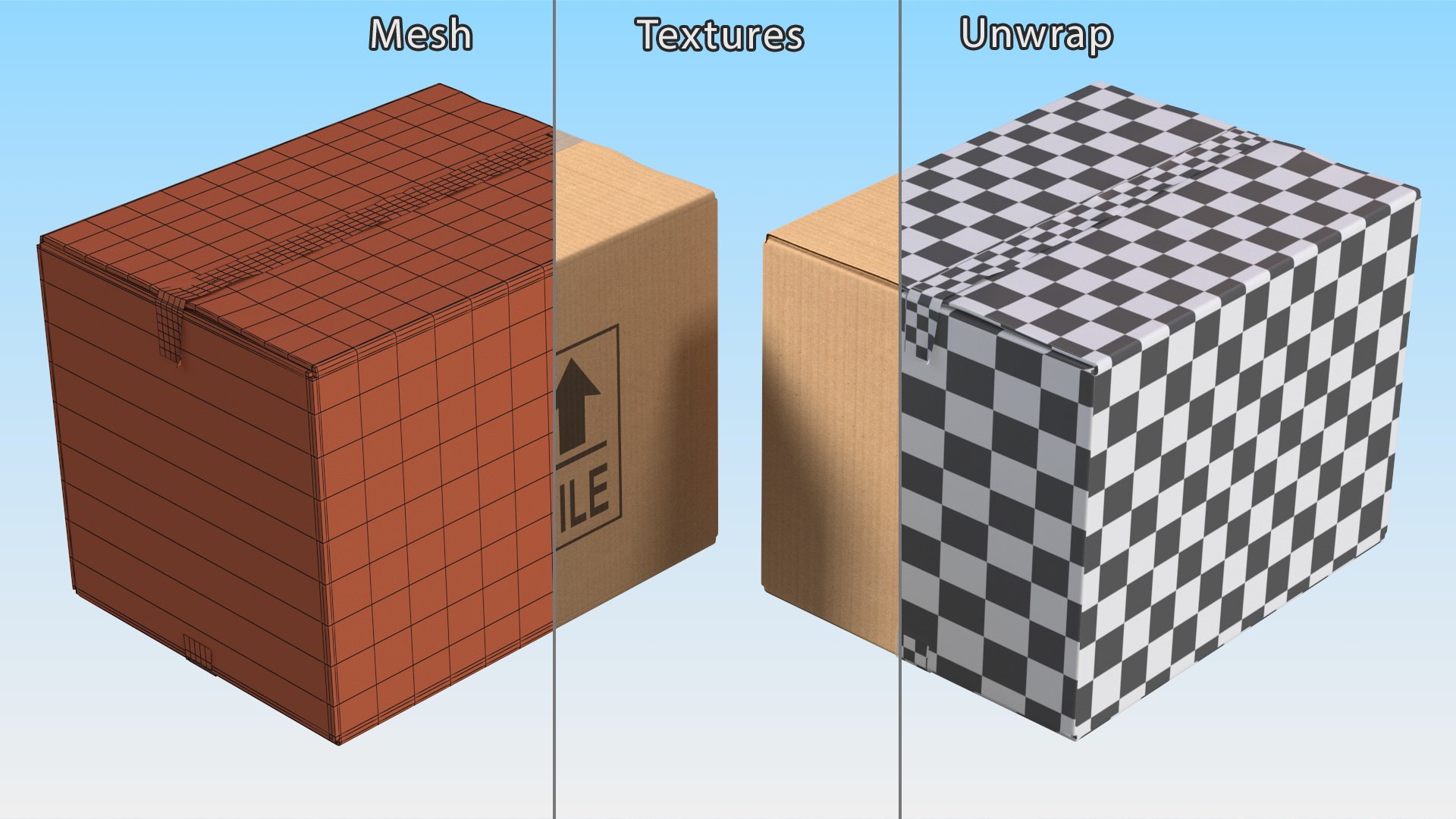 Fragile Cardboard Box 3D Model - TurboSquid 2216645