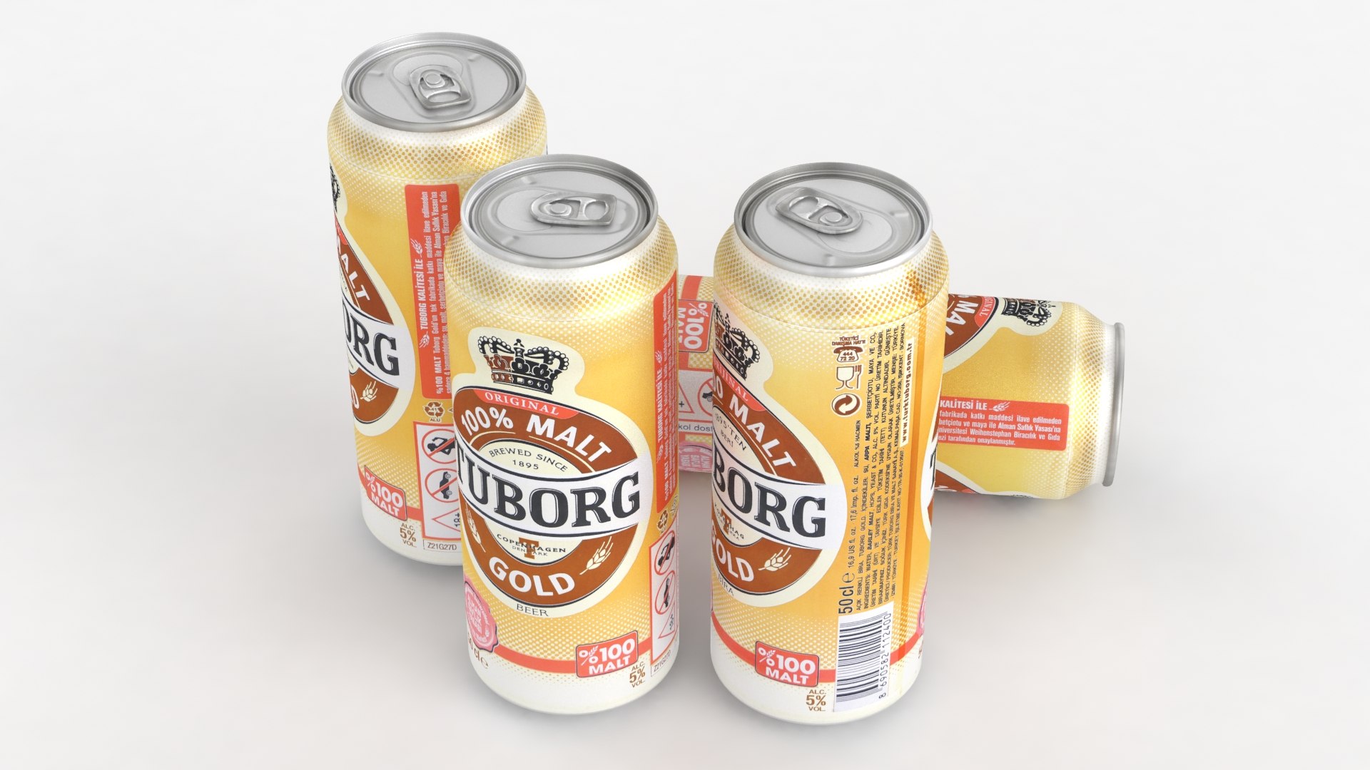 Beer Can Tuborg Gold 500ml 2022 3D Model - TurboSquid 1944926