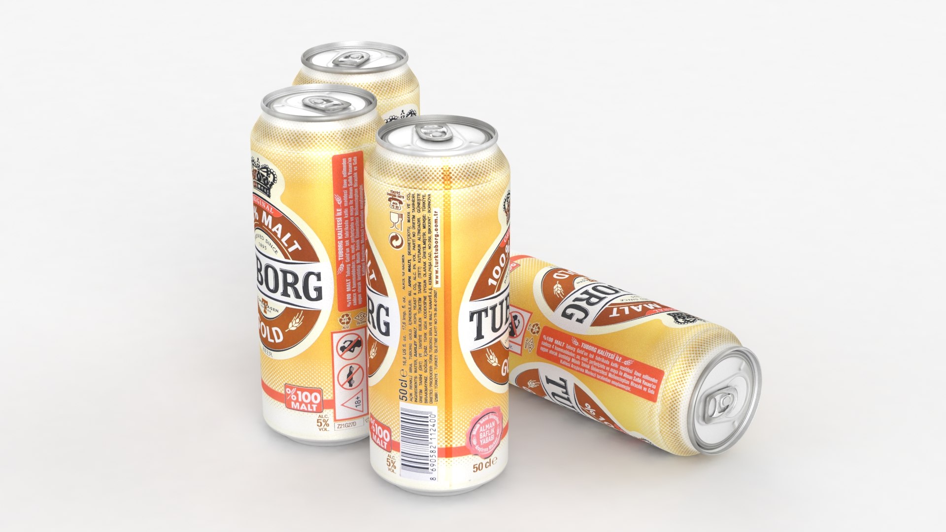 Beer Can Tuborg Gold 500ml 2022 3D Model - TurboSquid 1944926
