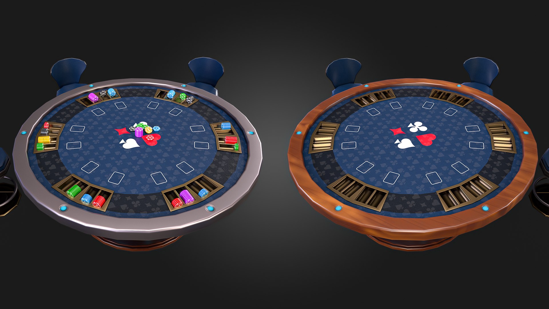 Poker Table 3D Model - TurboSquid 2231359