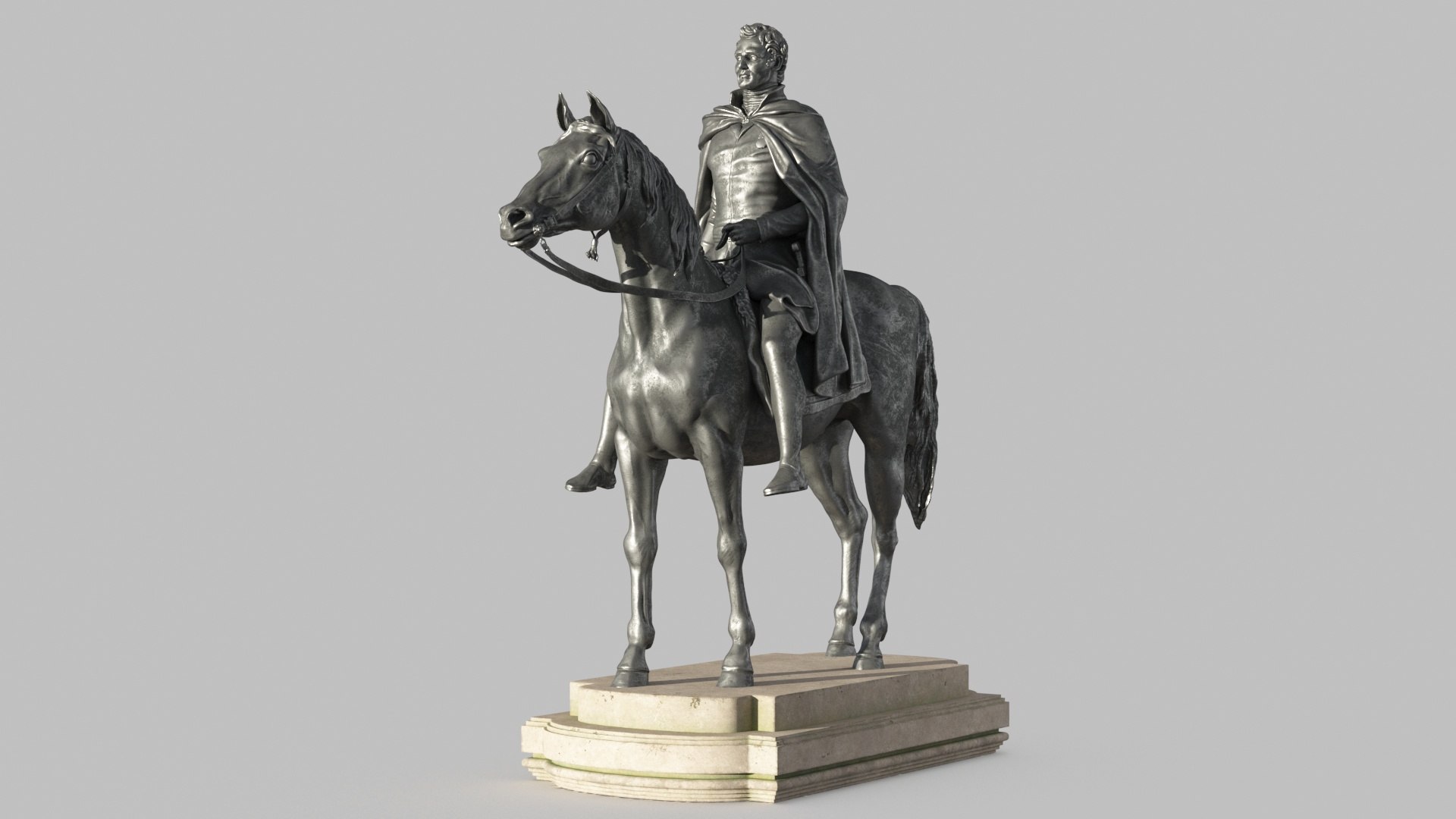 3D Equestrian Statue Of The Duke Of Wellington - TurboSquid 2034639