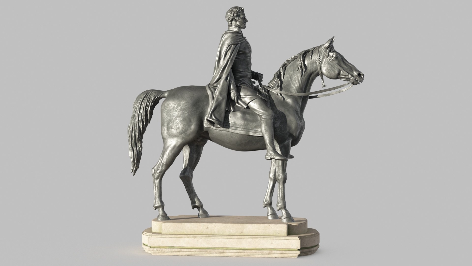 3D Equestrian Statue Of The Duke Of Wellington - TurboSquid 2034639