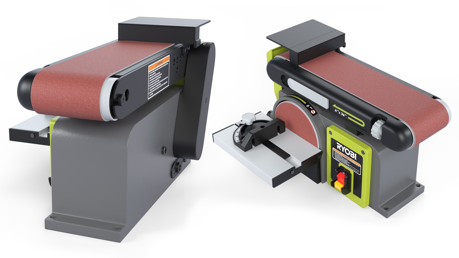 3D Belt and Disk Bench Sander Ryobi - TurboSquid 2155791
