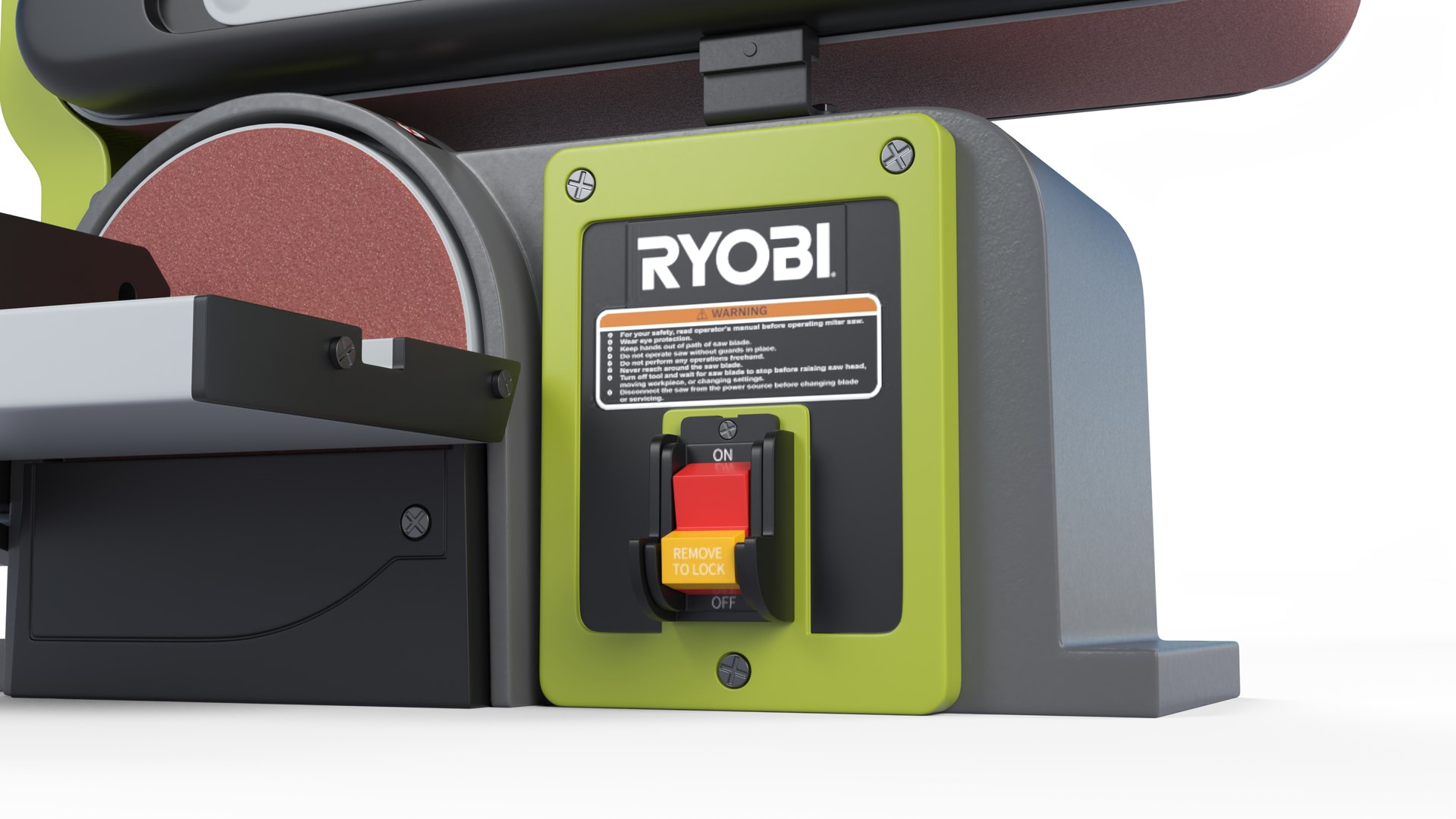 3D Belt and Disk Bench Sander Ryobi - TurboSquid 2155791