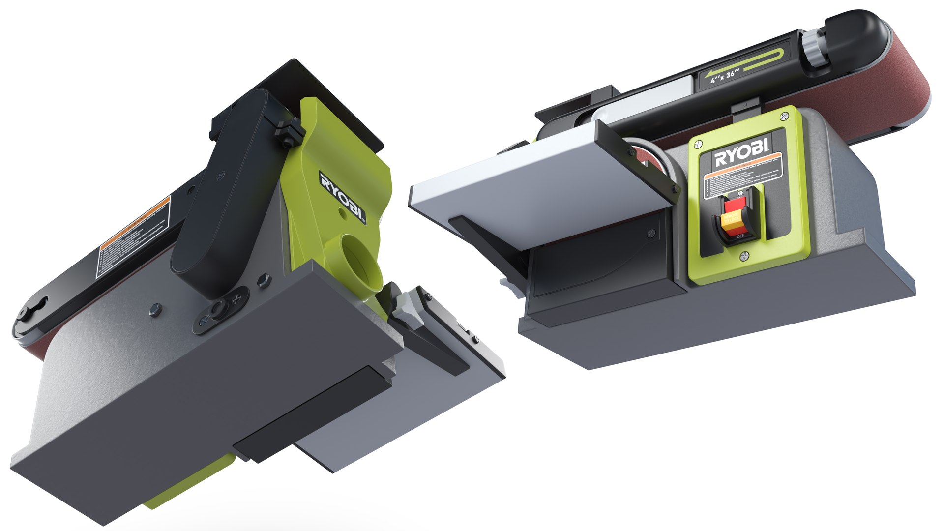 3D Belt and Disk Bench Sander Ryobi - TurboSquid 2155791