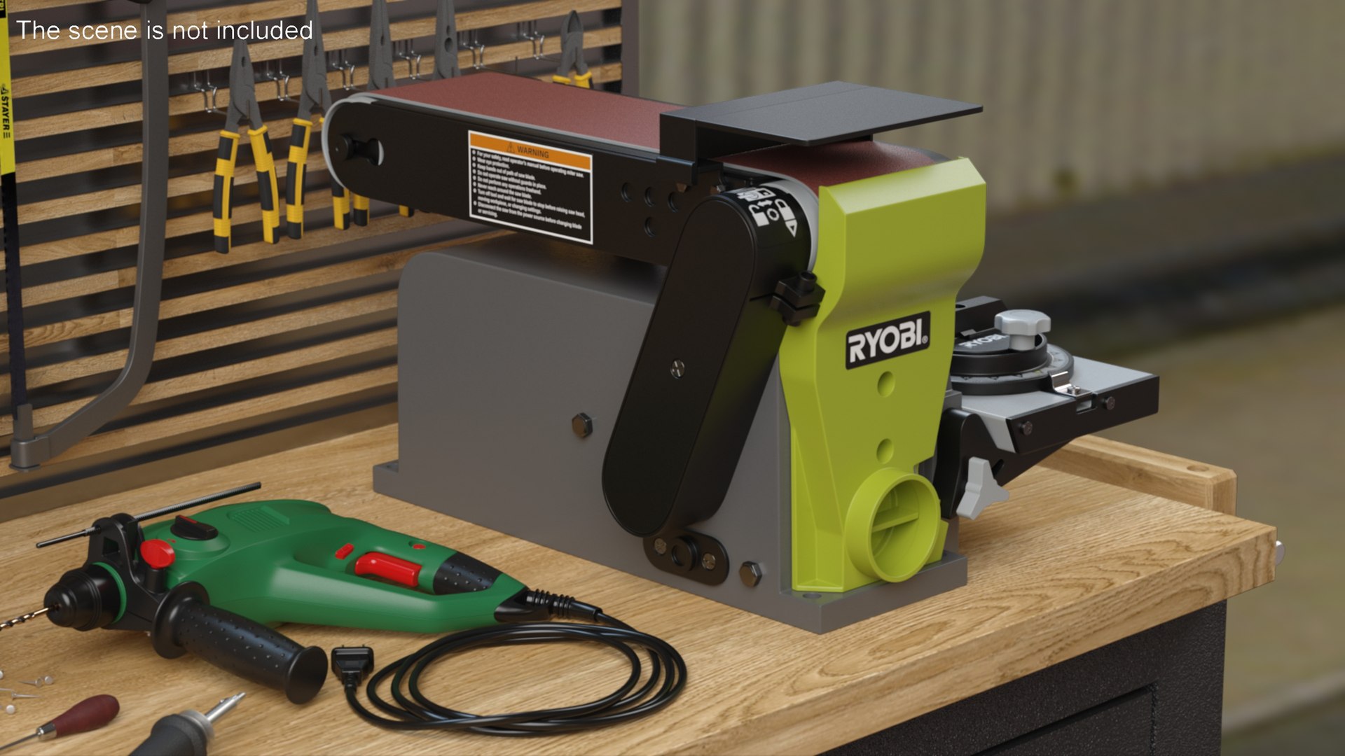 3D Belt and Disk Bench Sander Ryobi - TurboSquid 2155791