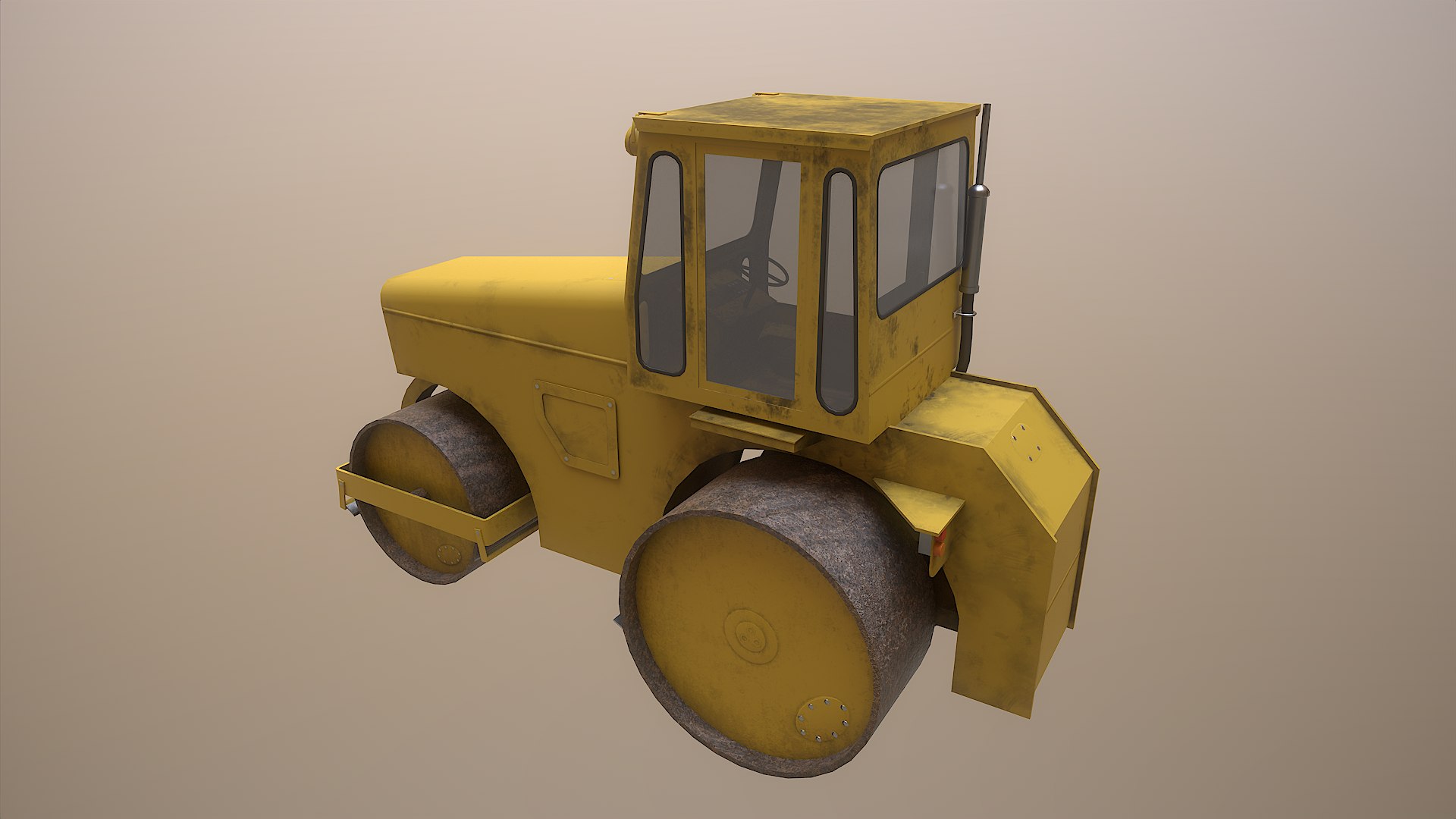 Road Roller Construction Vehicle 3D Model - TurboSquid 2040140