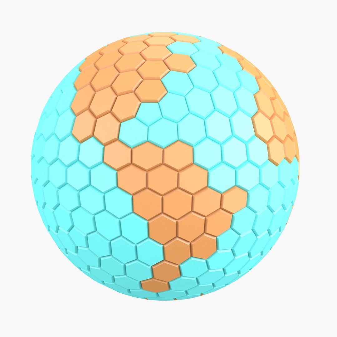 3D Earth Hexagons - TurboSquid 1257397