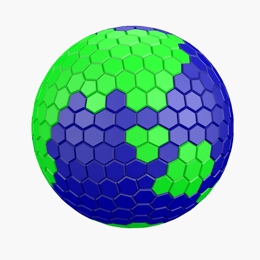 3D Earth Hexagons - TurboSquid 1257397