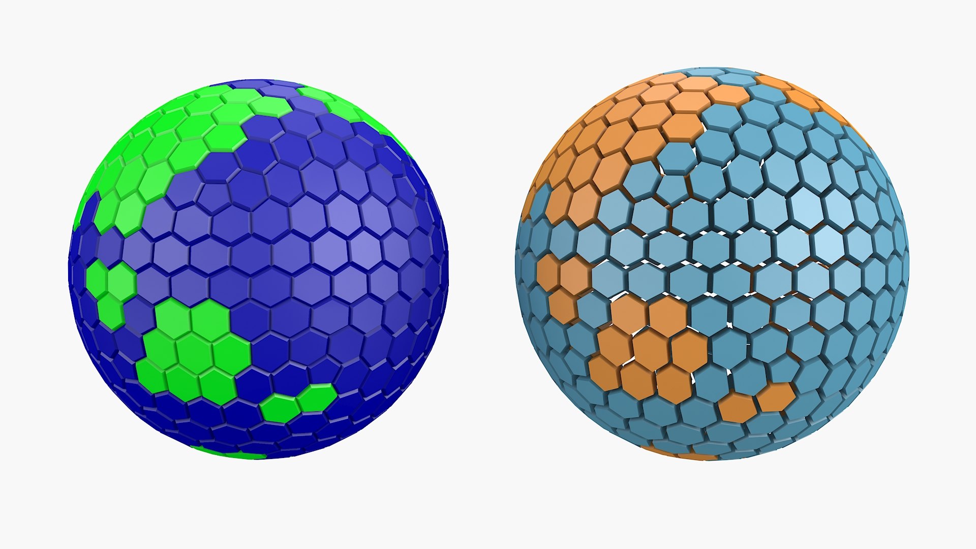 3D Earth Hexagons - TurboSquid 1257397