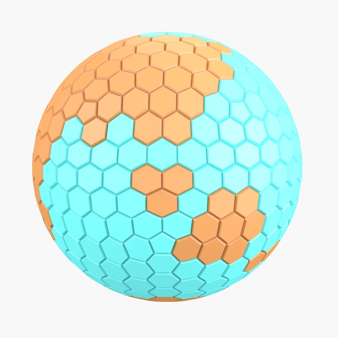 3D Earth Hexagons - TurboSquid 1257397