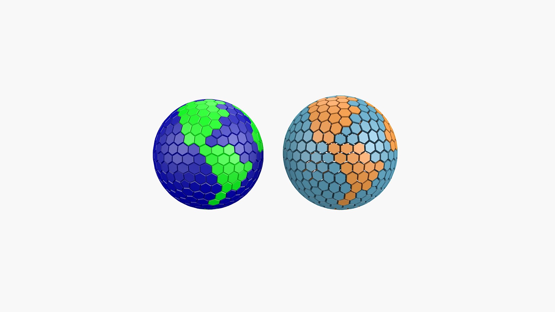 3D Earth Hexagons - TurboSquid 1257397