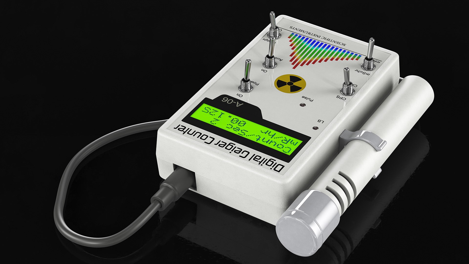 3D professional digital geiger counter - TurboSquid 1596703