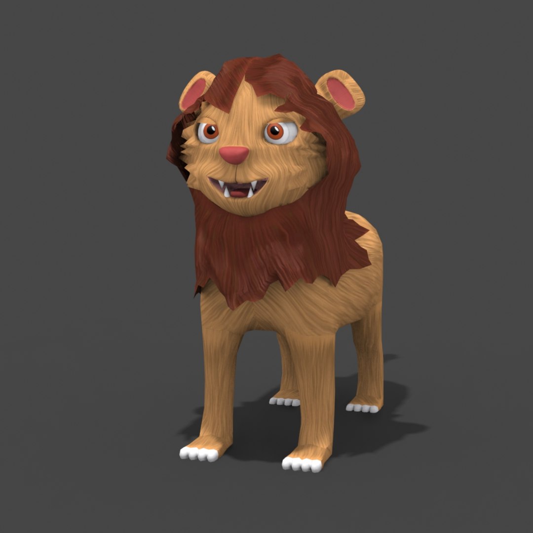 Cartoon Lion 3D Model - TurboSquid 2234999
