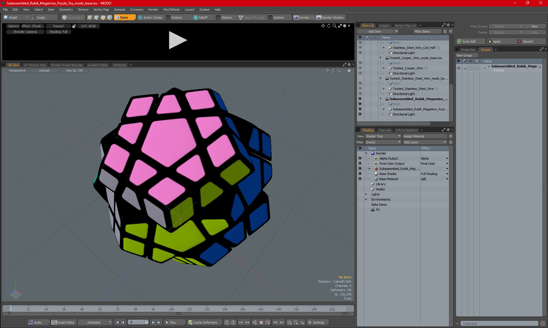 3D Subassembled Rubik Megaminx Puzzle Toy Model - TurboSquid 2193574
