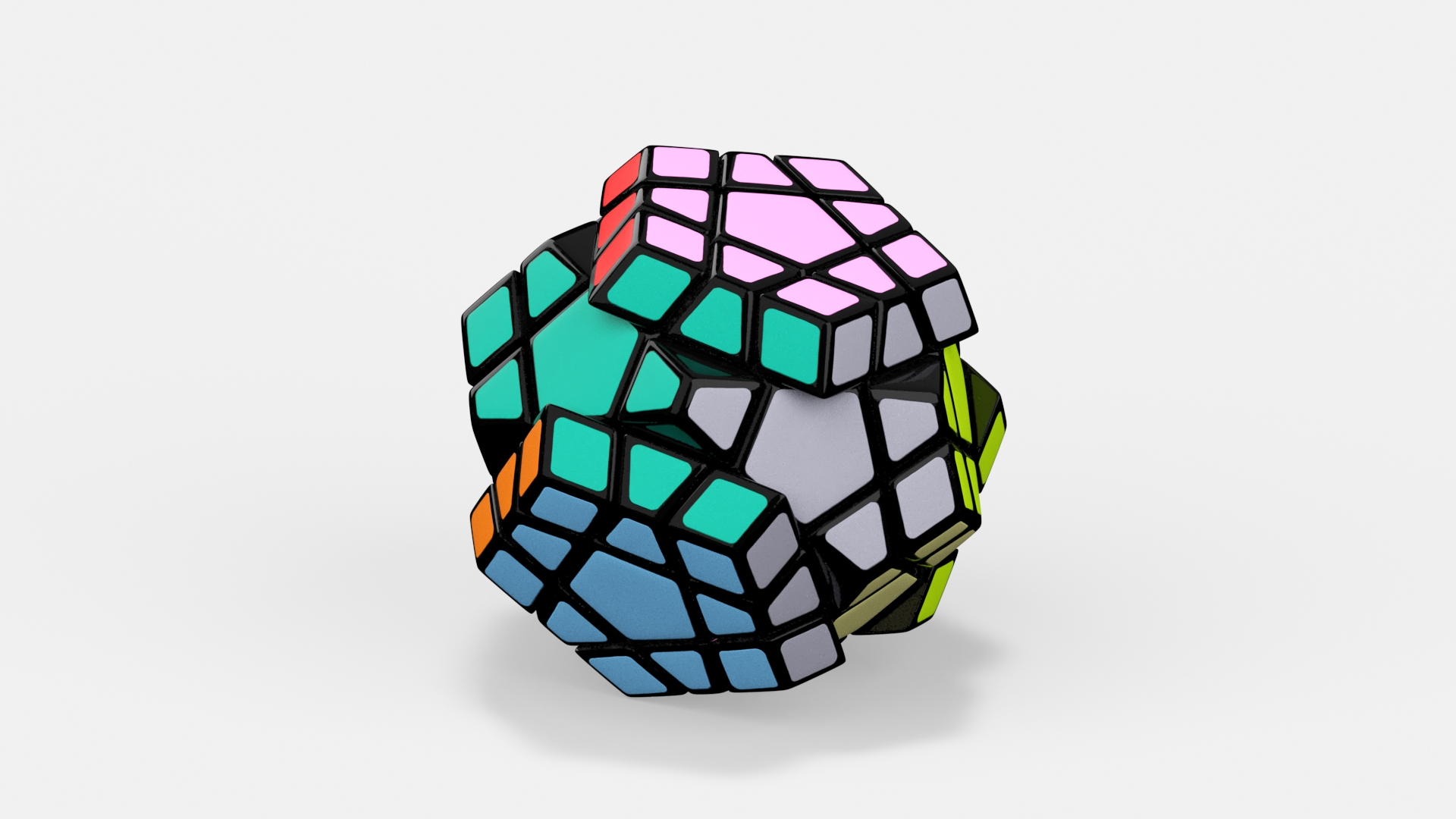 3D Subassembled Rubik Megaminx Puzzle Toy Model - TurboSquid 2193574