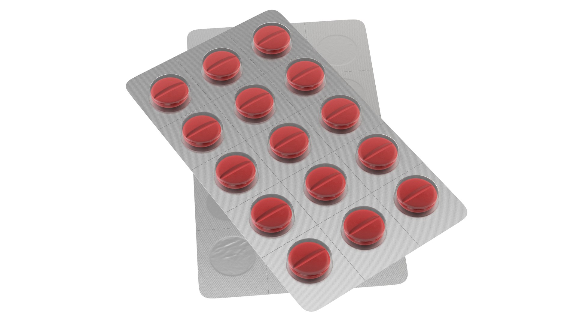 Pills Blister Pack Model - TurboSquid 2153046