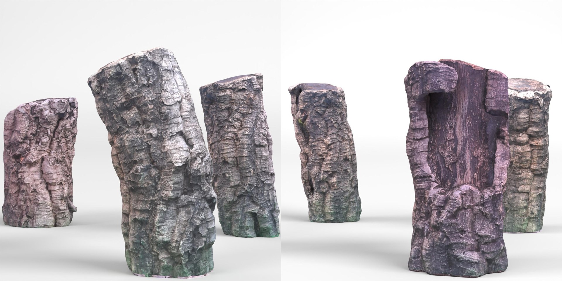 3D Model 4 Wood Logs - TurboSquid 2400262