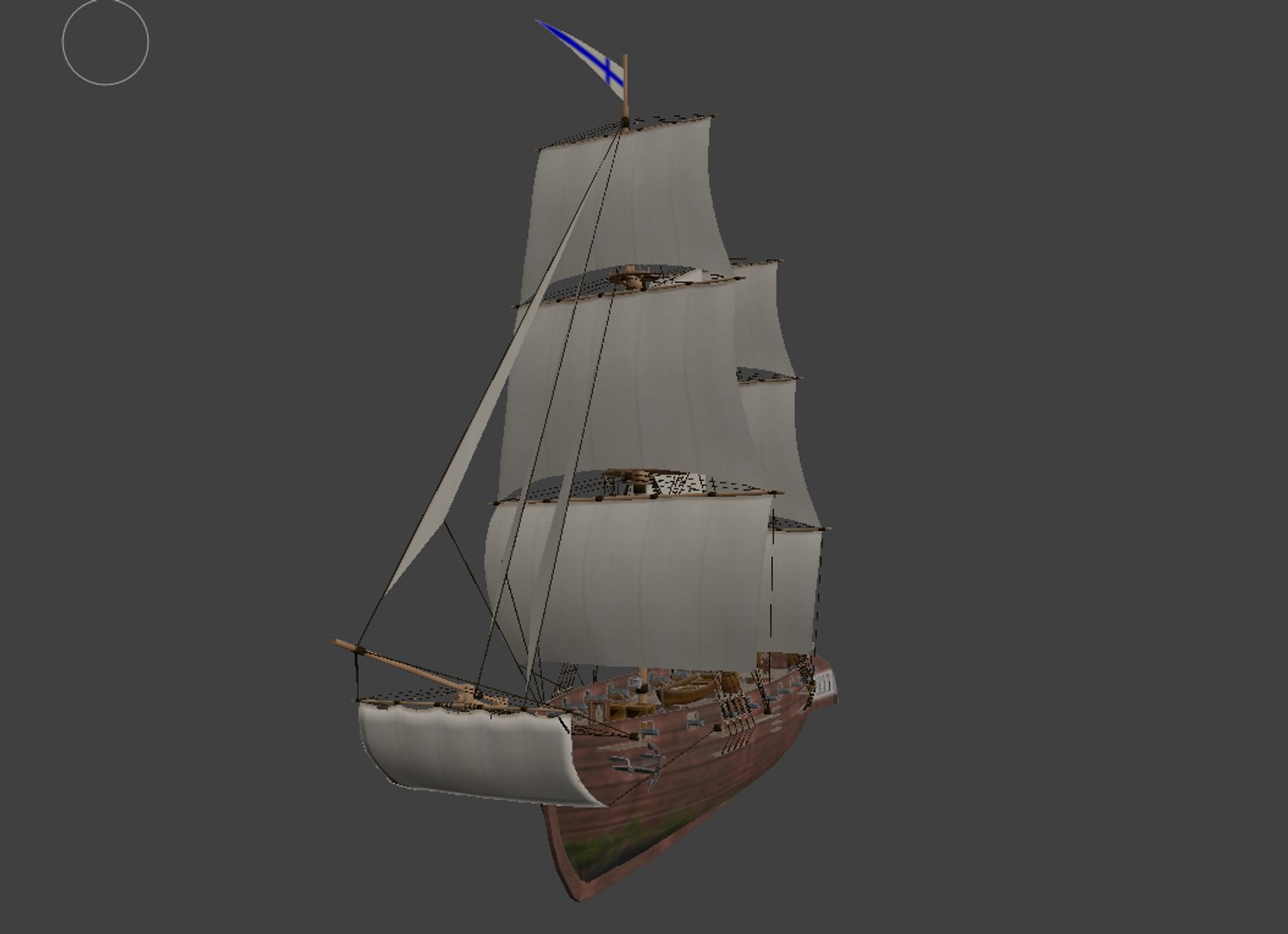 3D Brig Sailing Ship Model - TurboSquid 1401441
