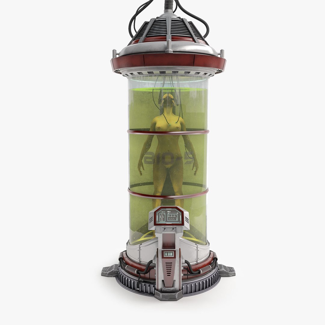 3D sci-fi tube woman - TurboSquid 1248373