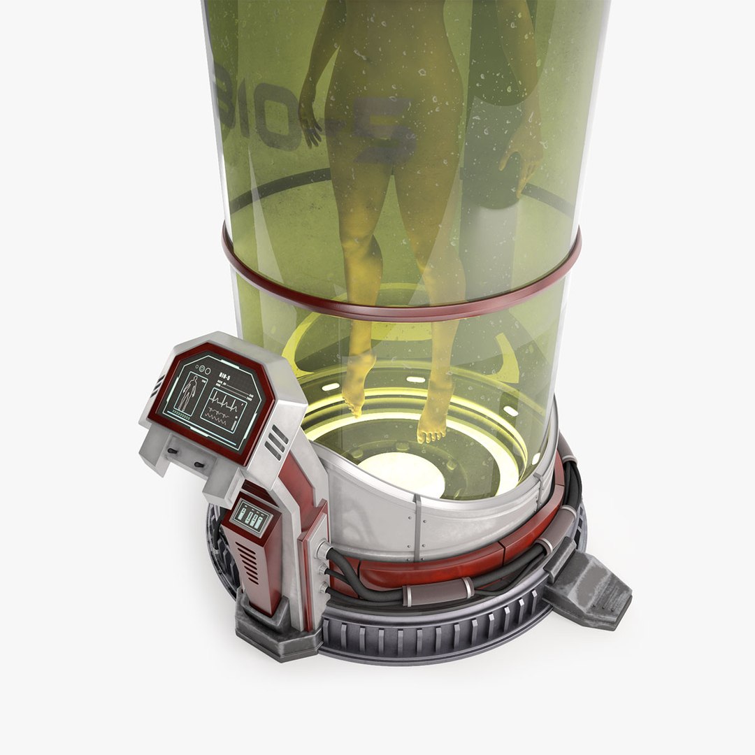 3D sci-fi tube woman - TurboSquid 1248373