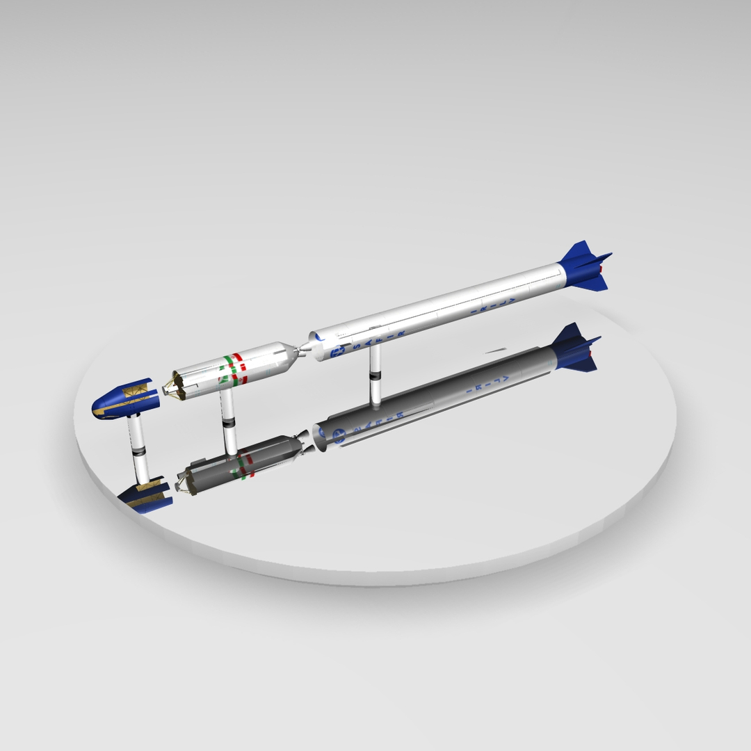 3d Safir Space Launch Vehicle Model