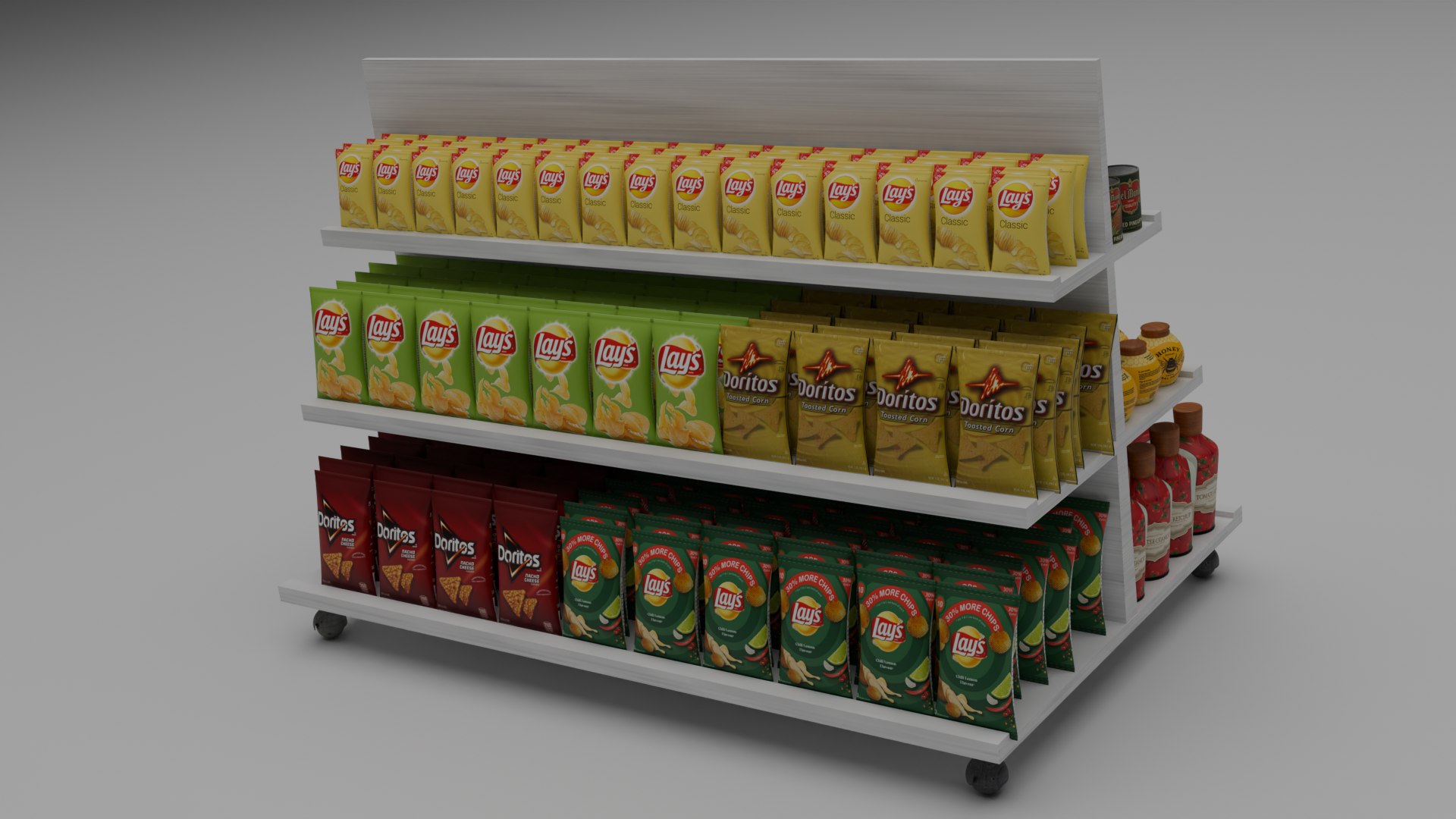 Supermarket Display Shelf 3D Asset 3D Model - TurboSquid 2260626