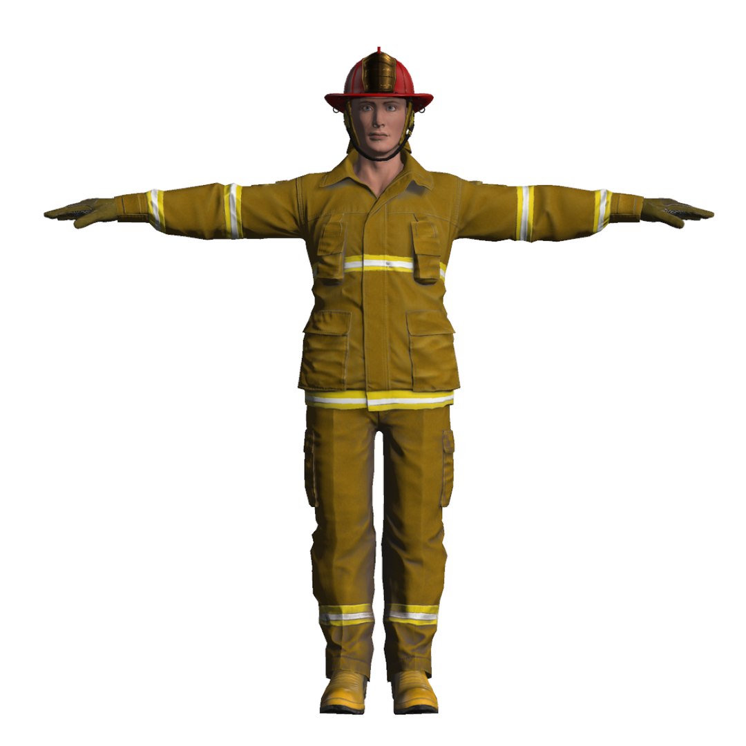 Fireman Man 3D Model - TurboSquid 1401641