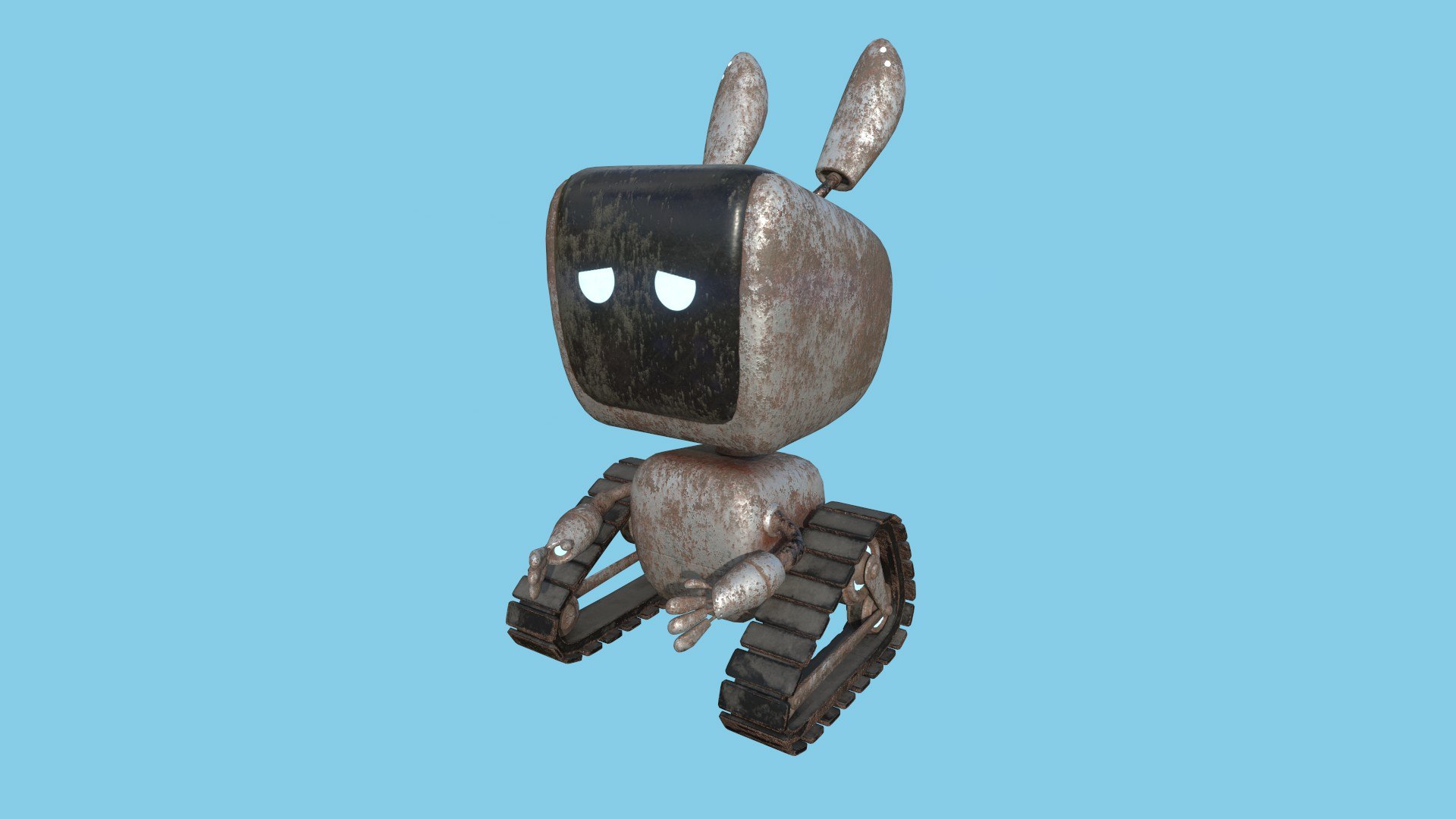 Cute Robot 04 Rust Tired - Character Design Fashion 3D Model ...
