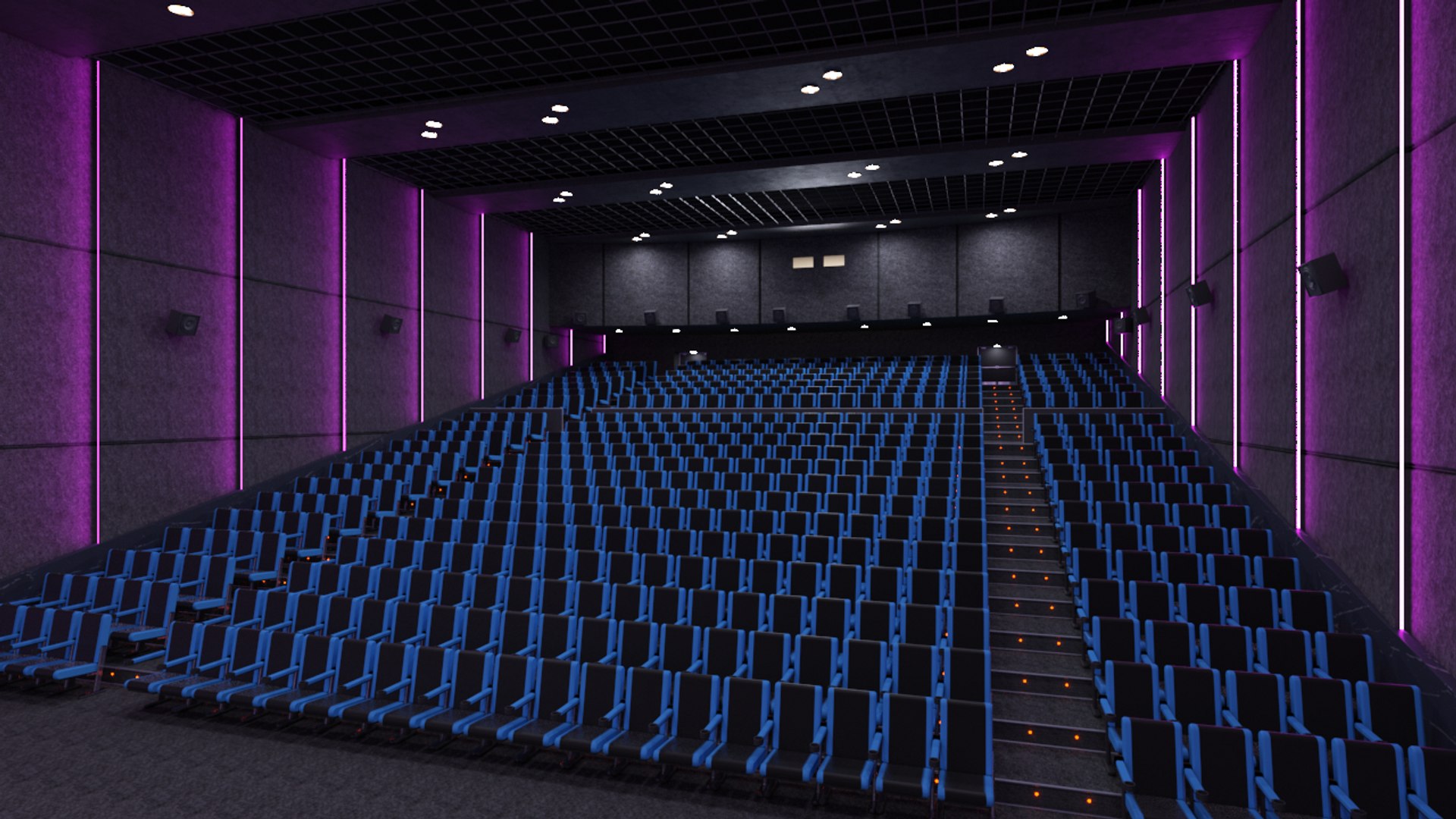 3D Movie Theater Model - TurboSquid 1654155