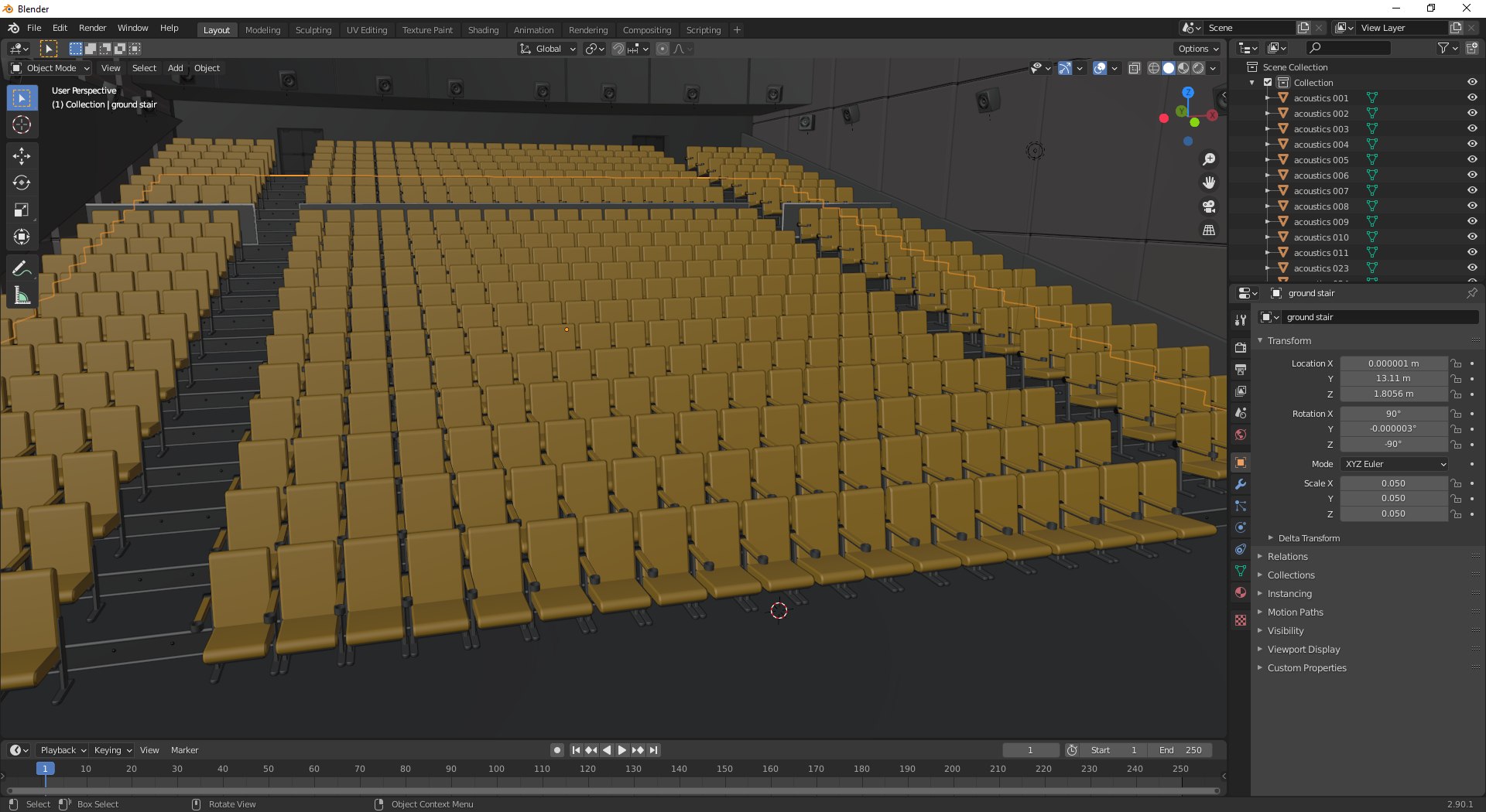 3D Movie Theater Model - TurboSquid 1654155