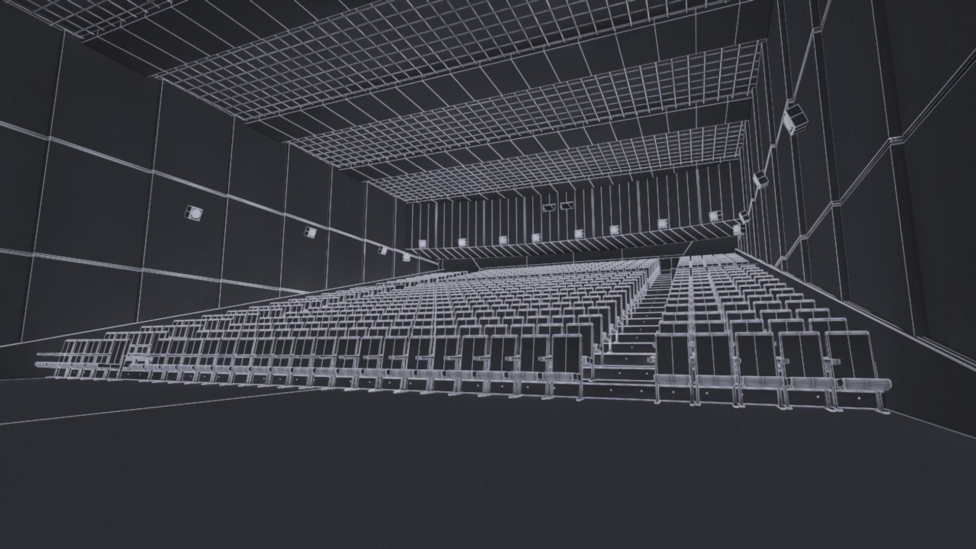 3D Movie Theater Model - TurboSquid 1654155