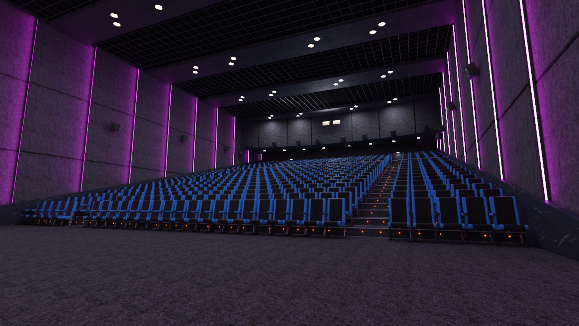 3D Movie Theater Model - TurboSquid 1654155