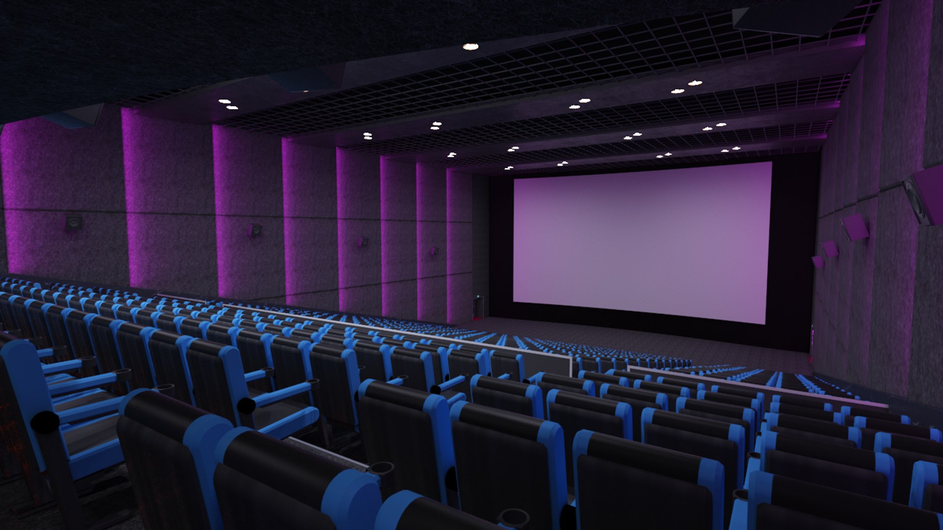 3D Movie Theater Model - TurboSquid 1654155