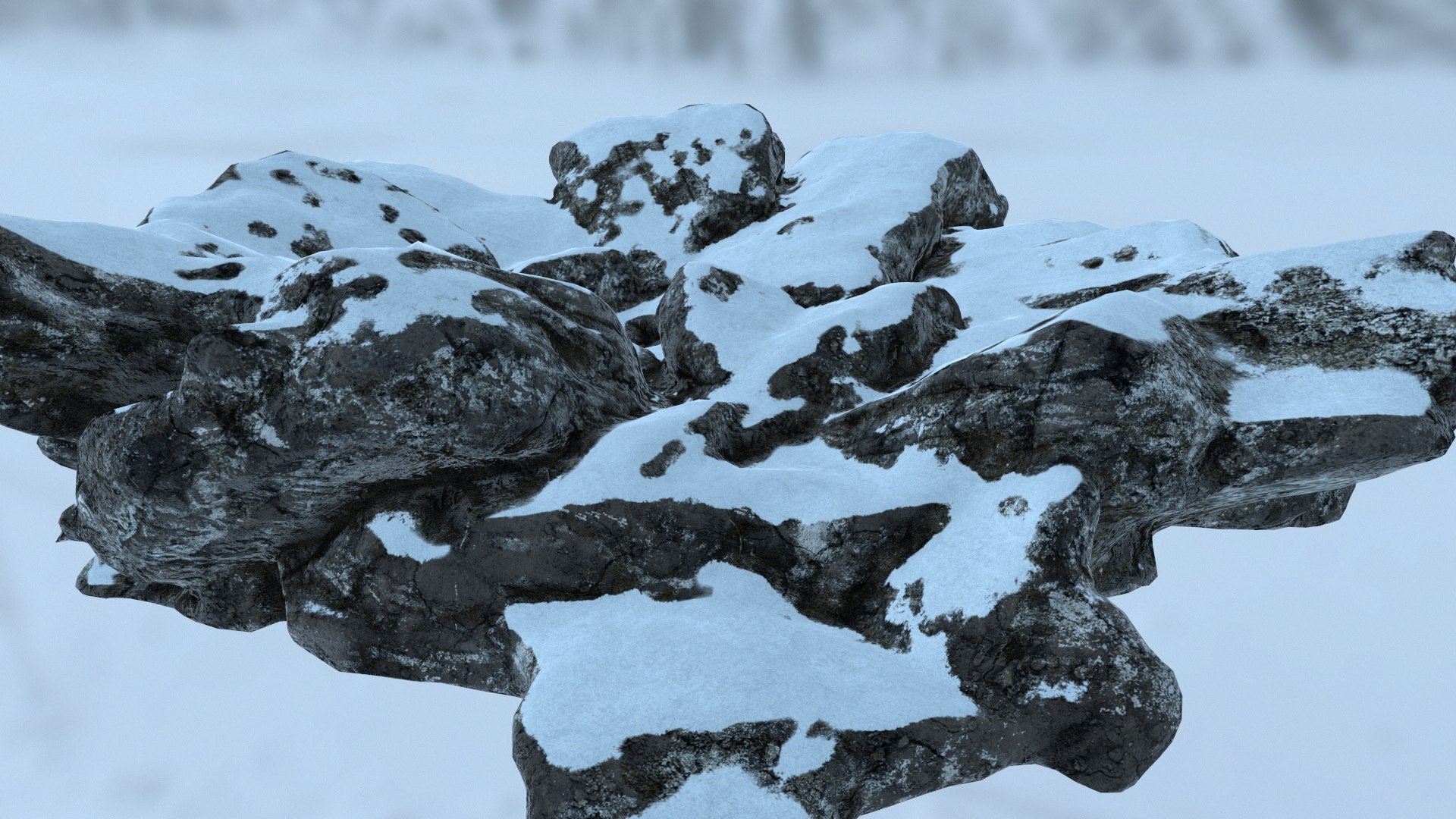 Rock Snow 3D - TurboSquid 1167459