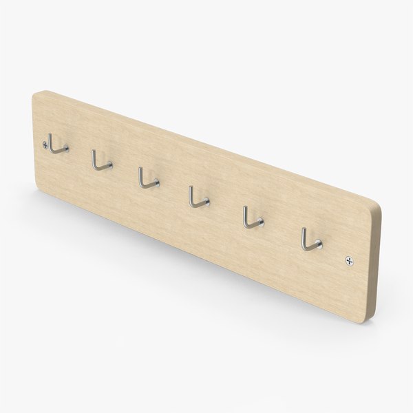 3D Wooden Key Hanger - TurboSquid 2032434