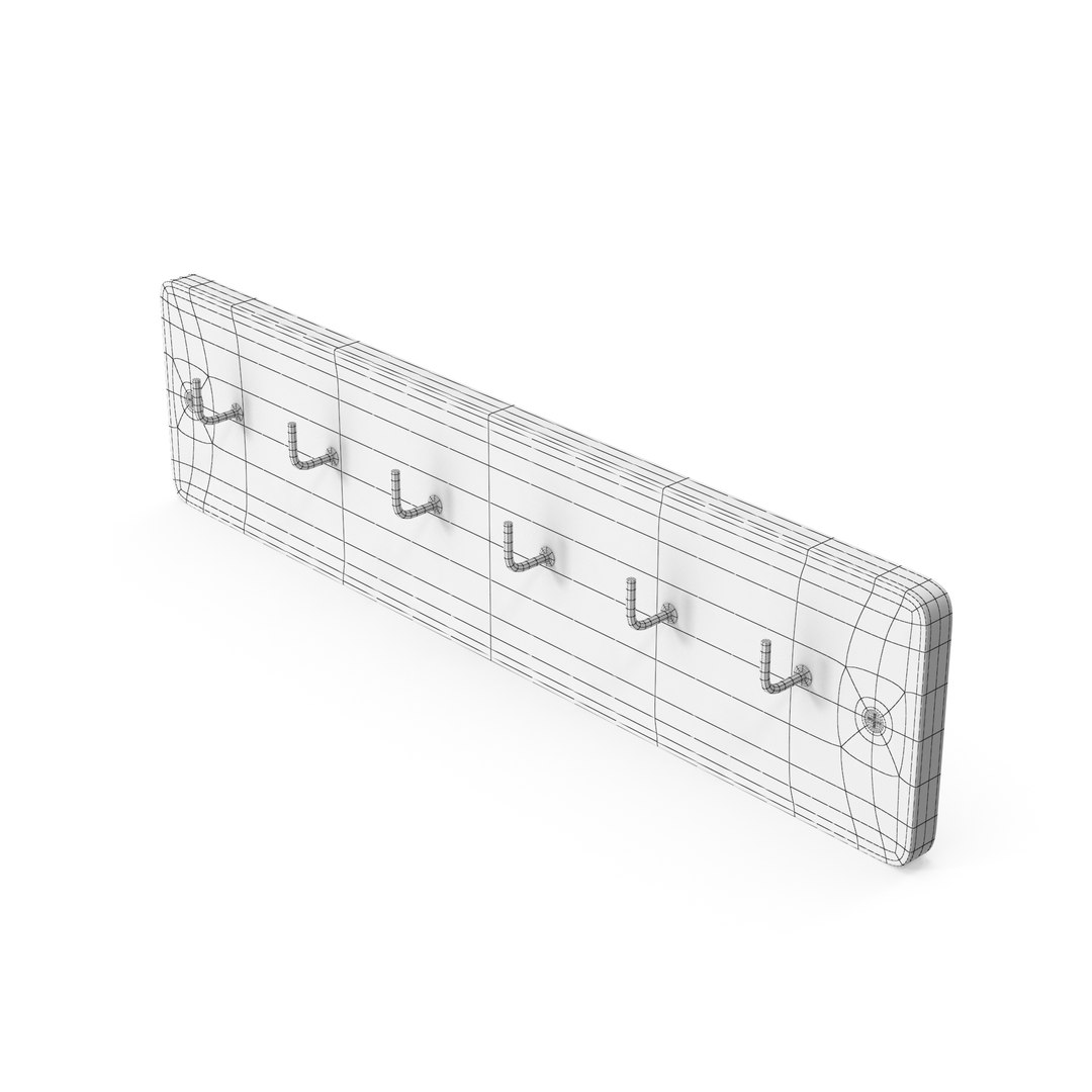 3D Wooden Key Hanger - TurboSquid 2032434