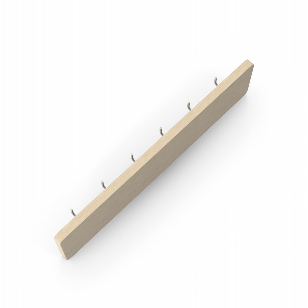 3D Wooden Key Hanger - TurboSquid 2032434