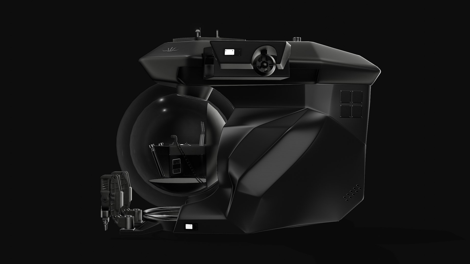 Triton 4000-2 Submarine - Black 3D - TurboSquid 2280004
