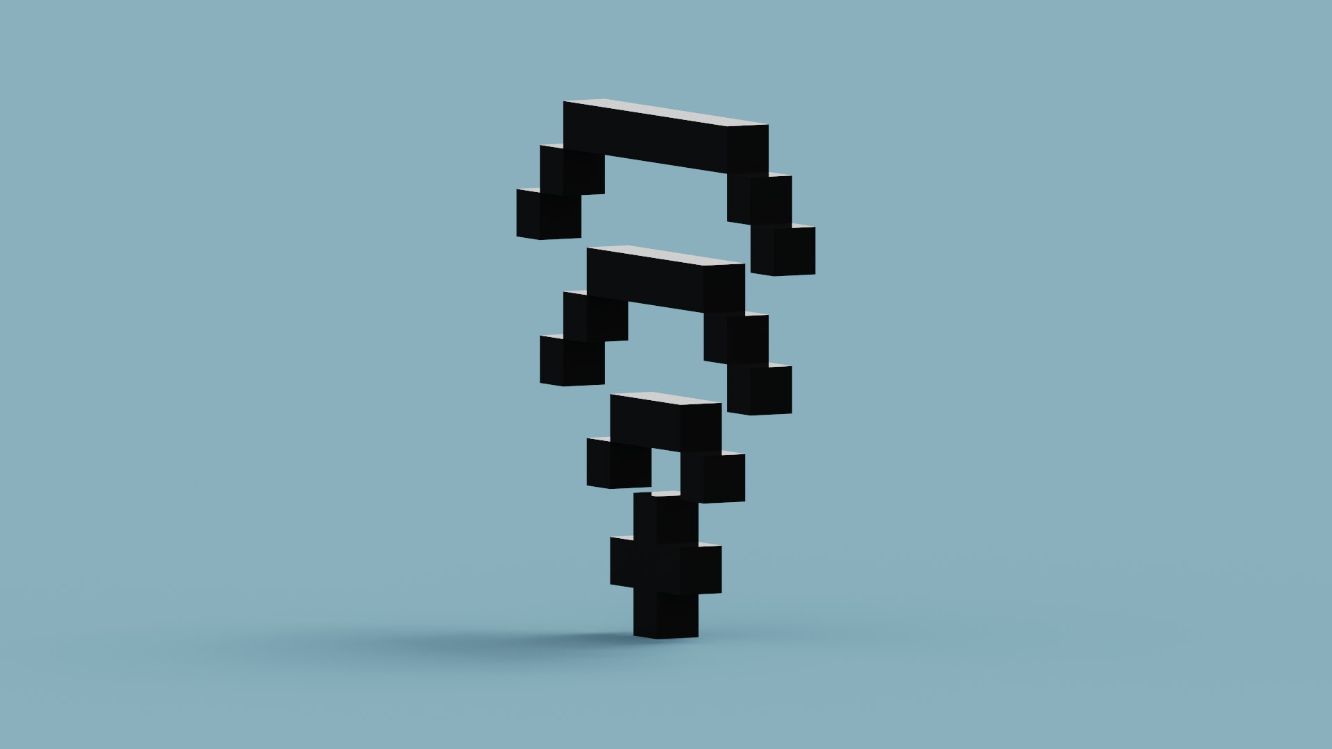 3D Pixel Wifi Symbol - TurboSquid 2028202