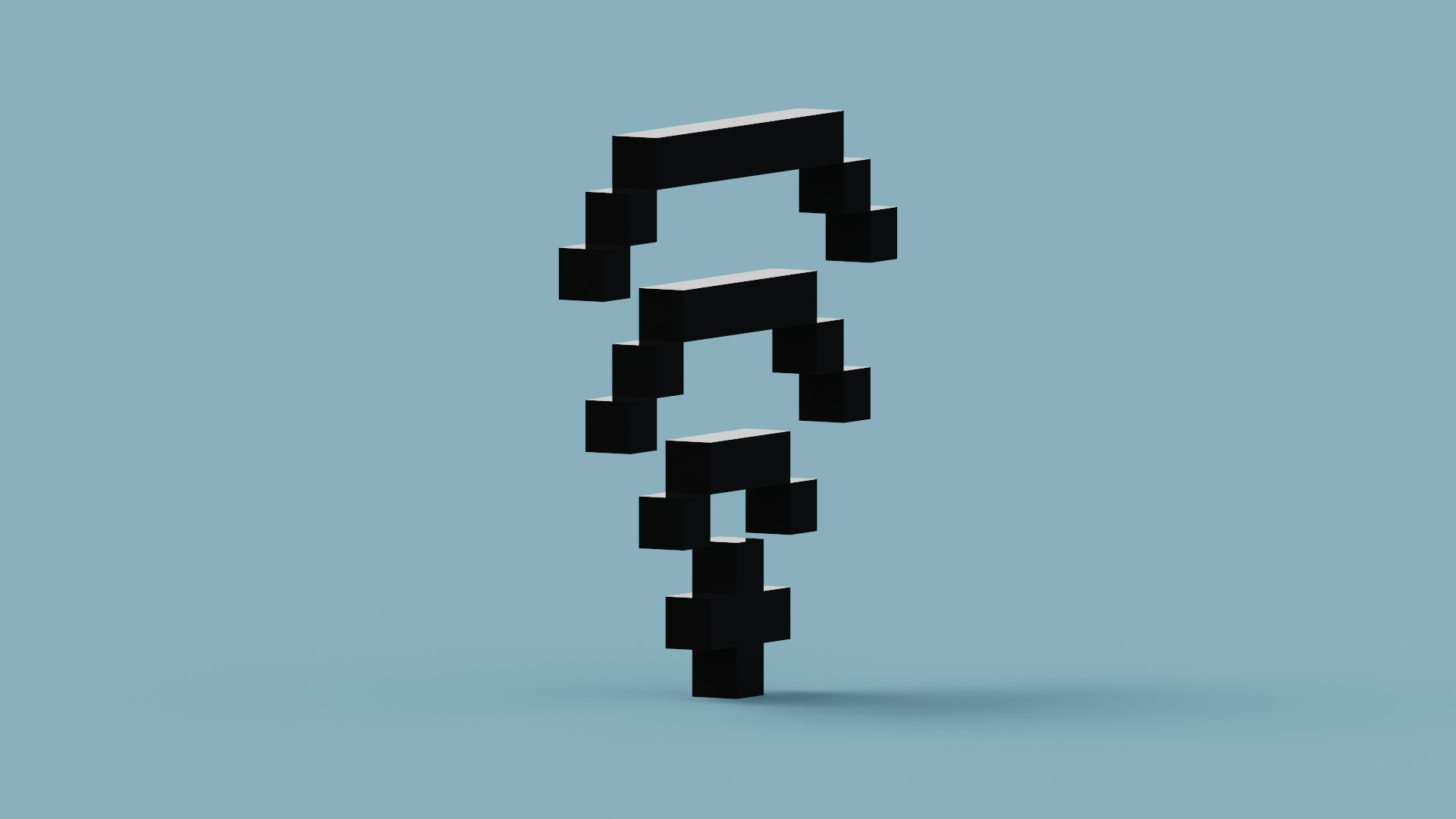 3D Pixel Wifi Symbol - TurboSquid 2028202