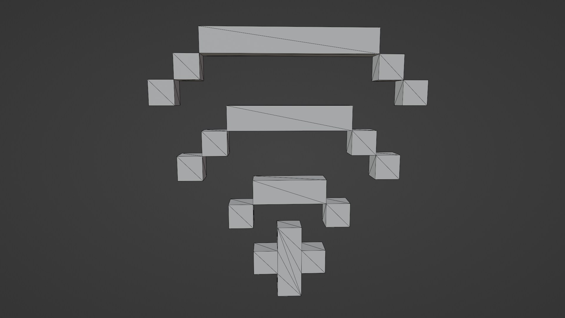 3D Pixel Wifi Symbol - TurboSquid 2028202