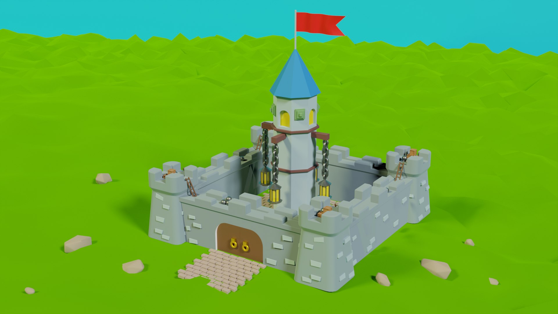 Stylized Castle 3D - TurboSquid 1973214