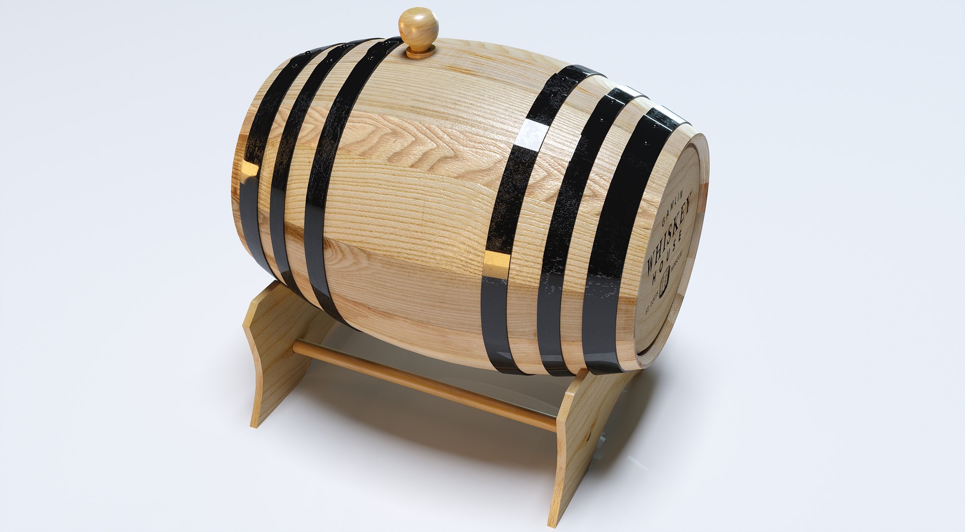 3D Whiskey Barrel Model - TurboSquid 2030301