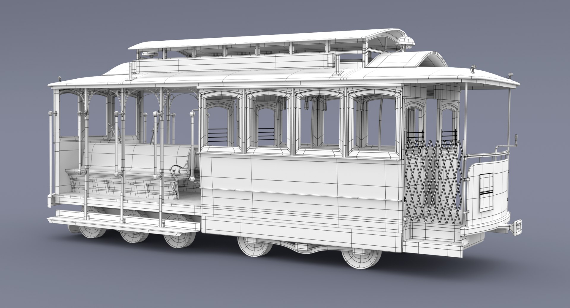 3D San Francisco Cable Car Model - TurboSquid 1427632