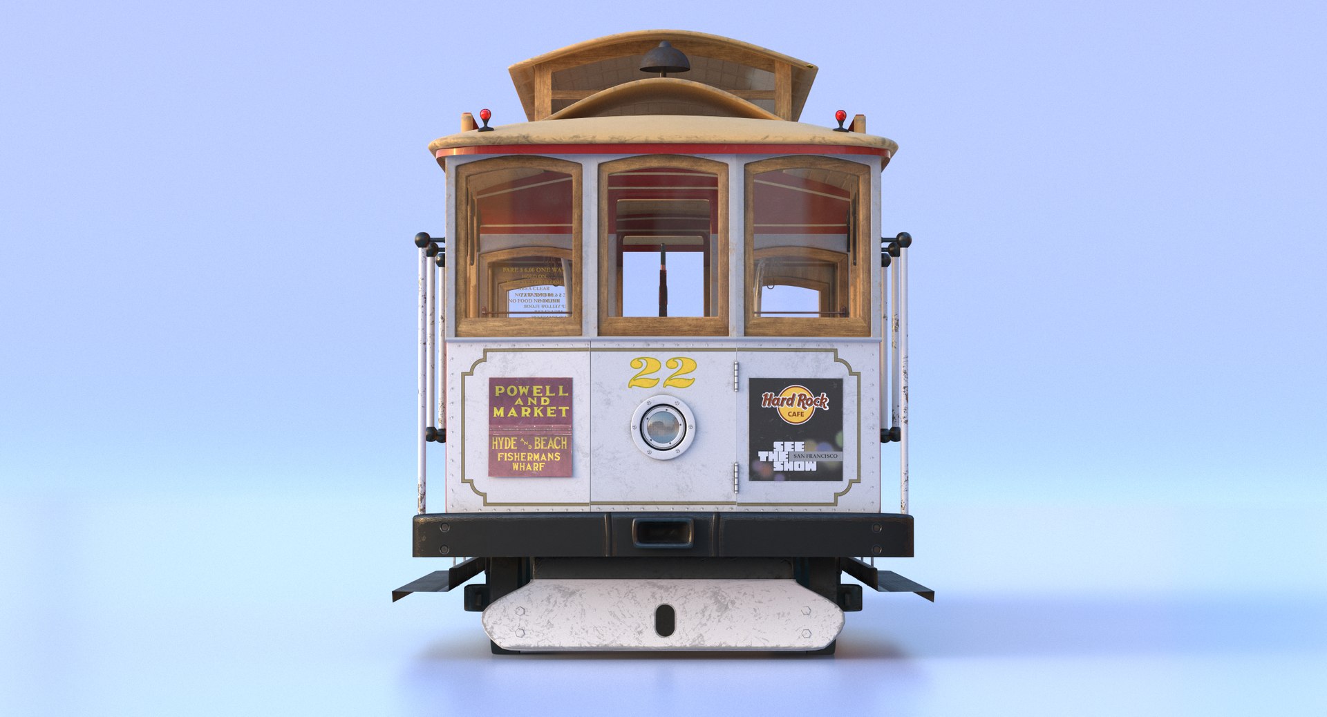 3D San Francisco Cable Car Model - TurboSquid 1427632